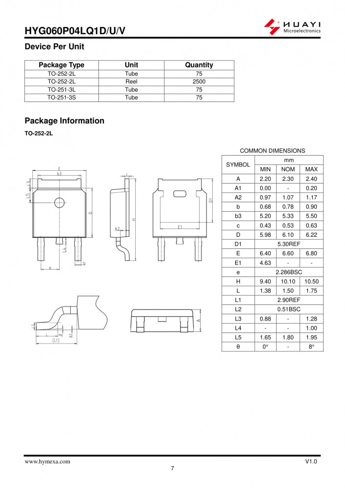 HYG060P04LQ1D datasheet page 7