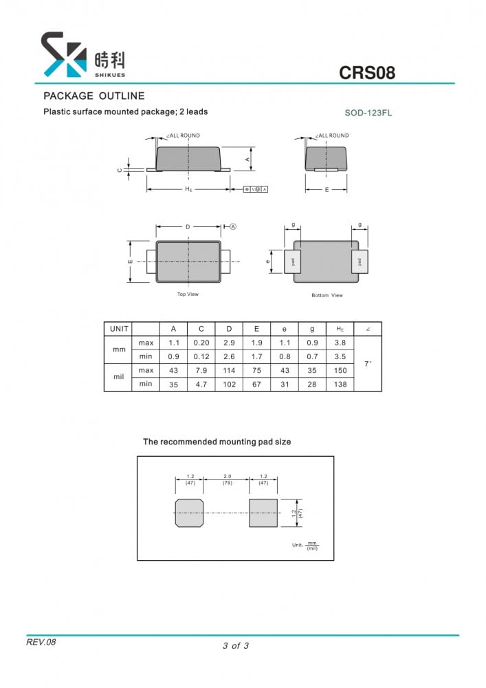 CRS08 datasheet page 3