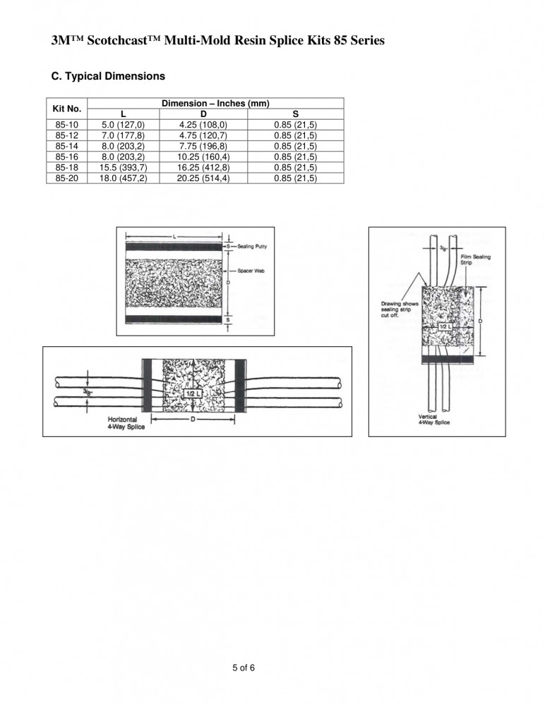 3M 85 Series datasheet page 5