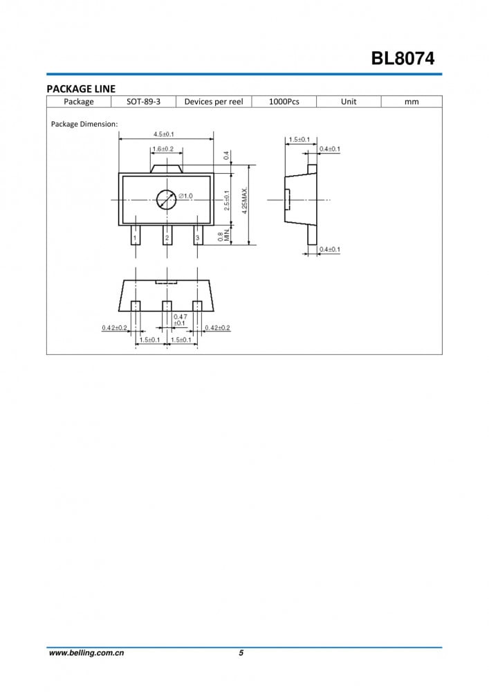 BL8074 datasheet page 5