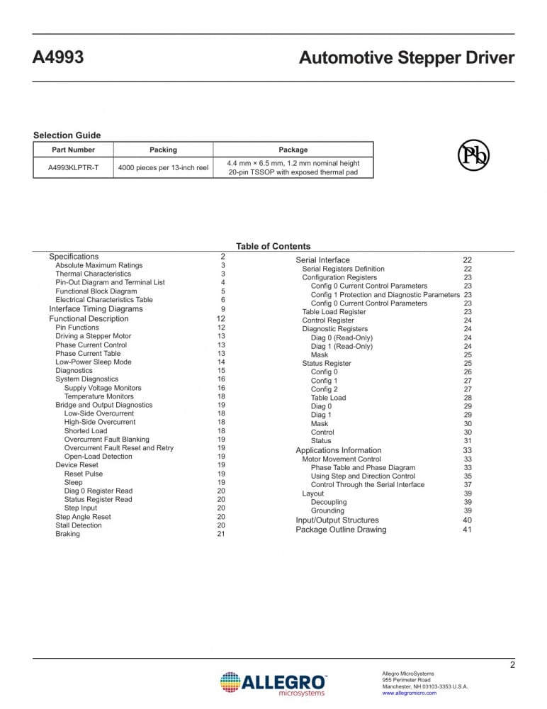 A4993 datasheet page 2