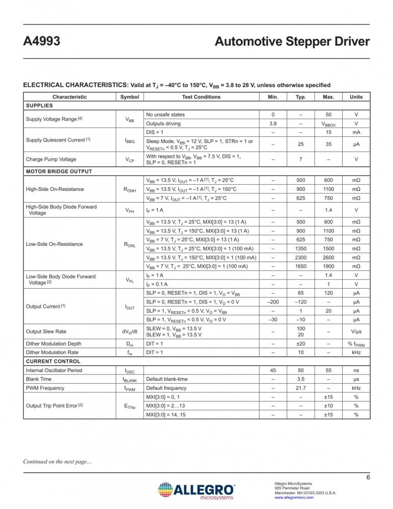 A4993 datasheet page 6