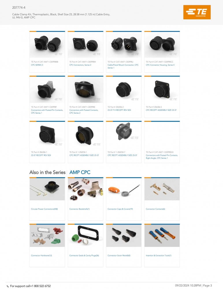 TE Connectivity 207774-4 technical document page 3