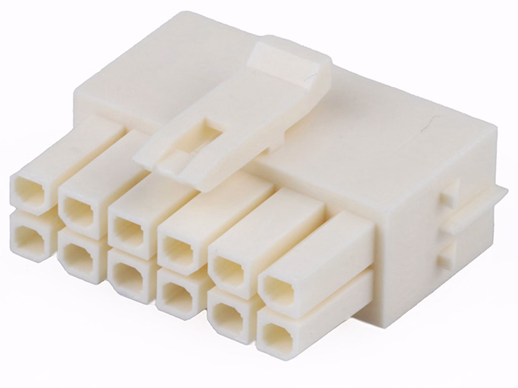 Micro-Fit+ Receptacle Housing, Dual Row, 12 Circuits, UL 94V-0, Low-Halogen, Black