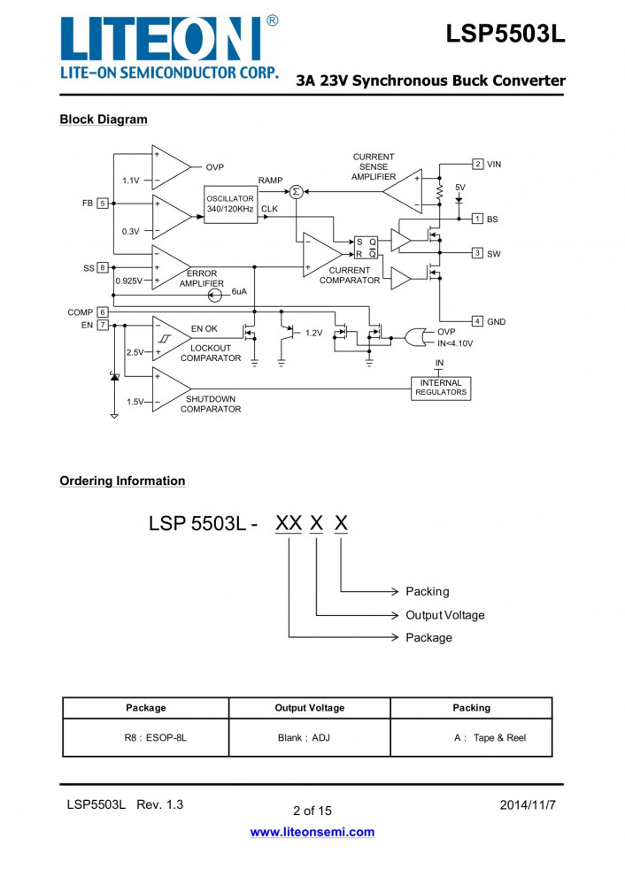 LSP5503L-R8A datasheet page 2