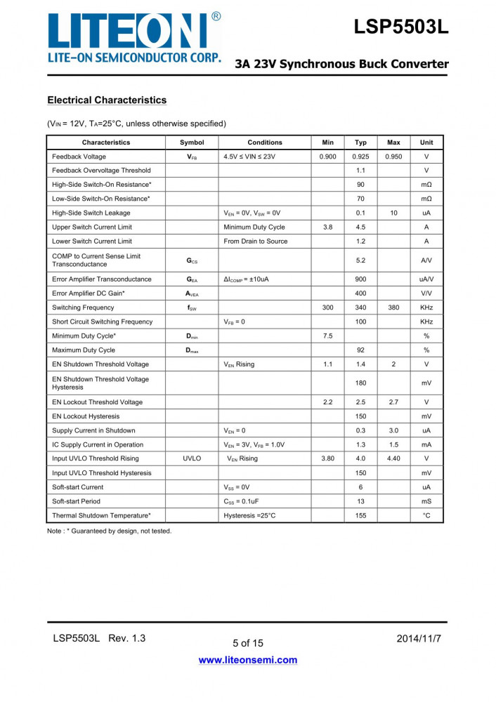 LSP5503L-R8A datasheet page 5