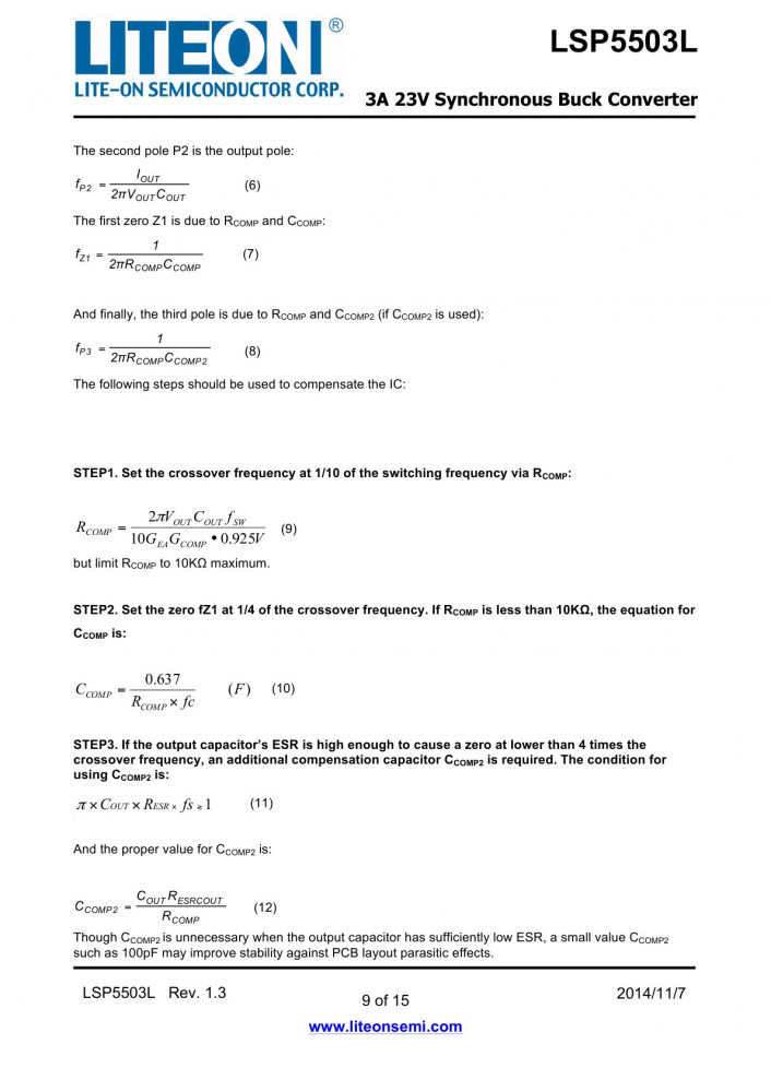 LSP5503L-R8A datasheet page 9