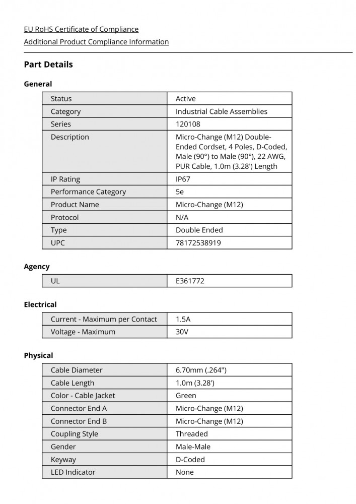 MOLEX product drawing, page 2