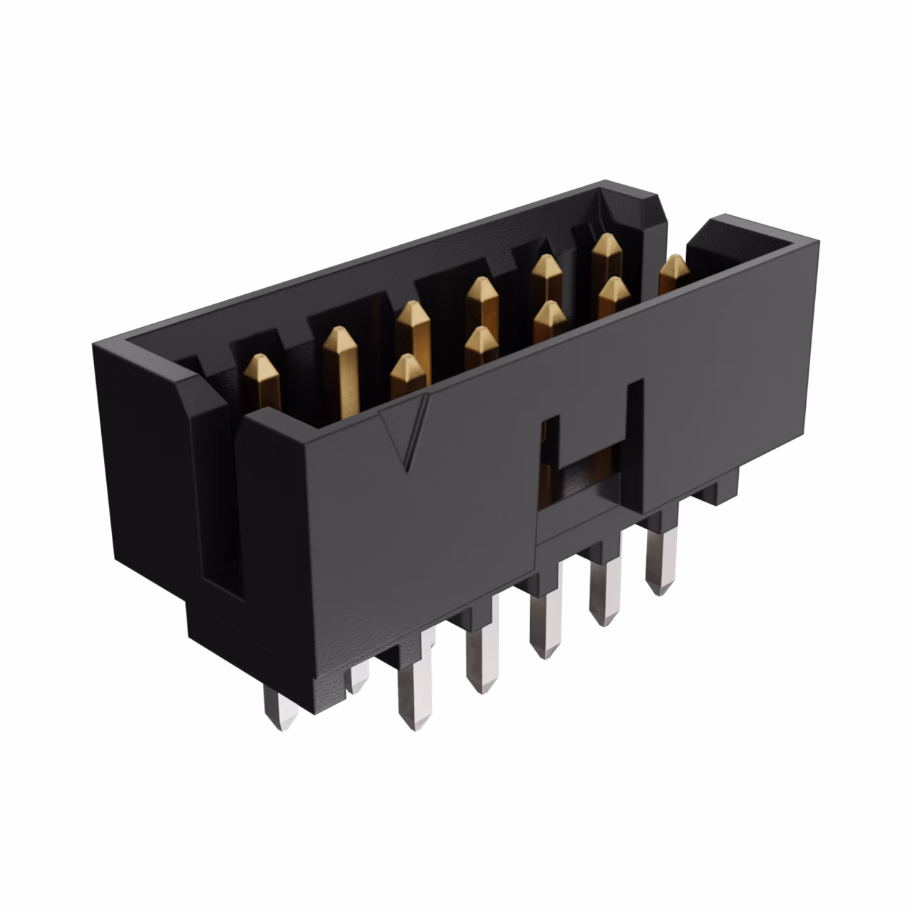 2.00mm Pitch, Milli-Grid PCB Header, Dual Row, Vertical, Through Hole, Shrouded, 8 Circuits, 0.38µm Gold (Au) Plating, 3.50mm Tail Length, Dual Side Slots, Center Friction Lock, with Peg, Tube