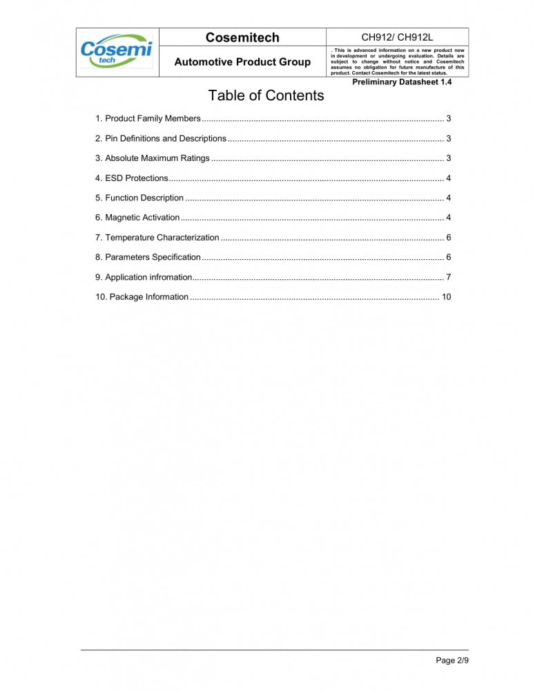 CH912LSR datasheet page 2
