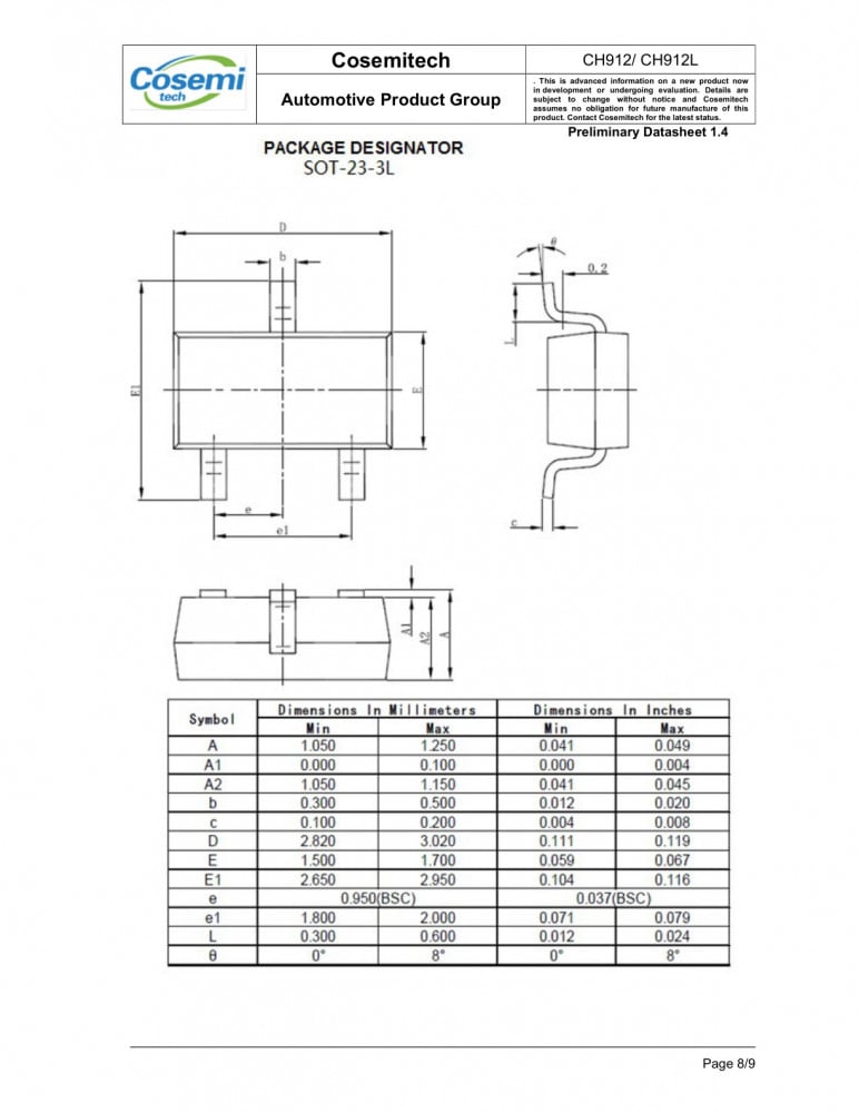 CH912LSR datasheet page 8