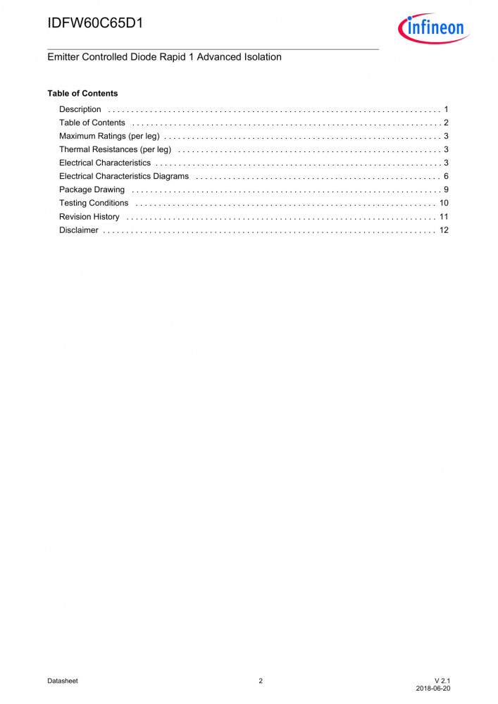 IDFW60C65D1 datasheet page 2