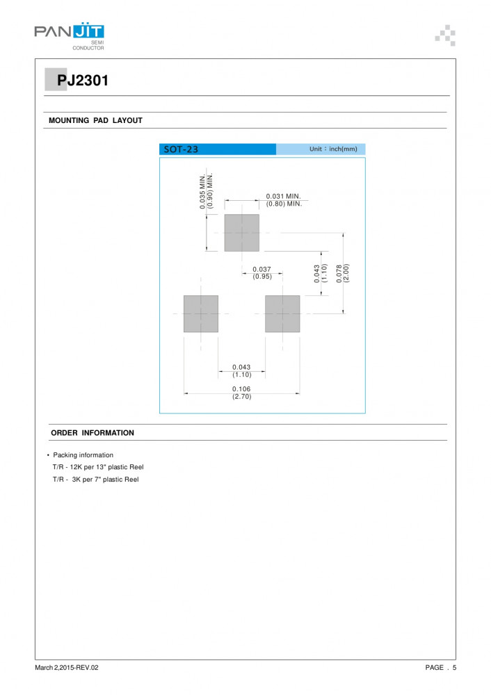 PJ2301 datasheet page 5