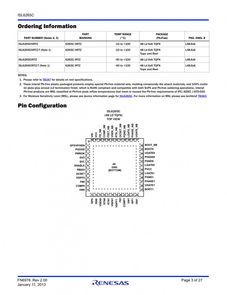 ISL6265C datasheet page 3