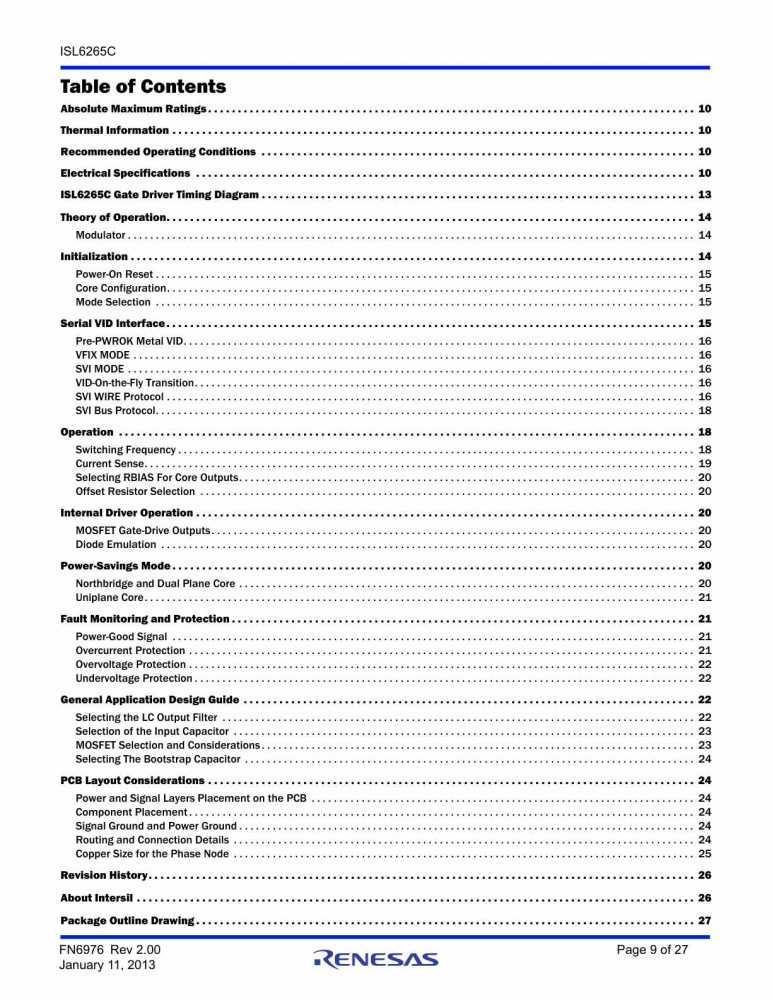 ISL6265C datasheet page 9