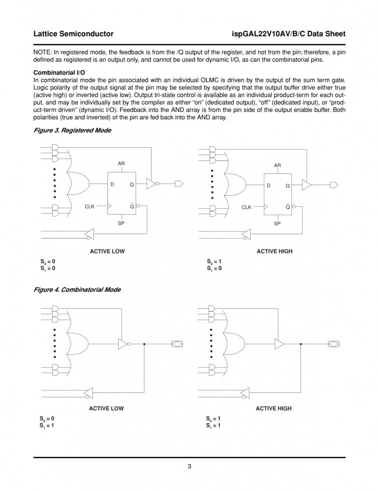 ISPGAL22V10A technical document page 3
