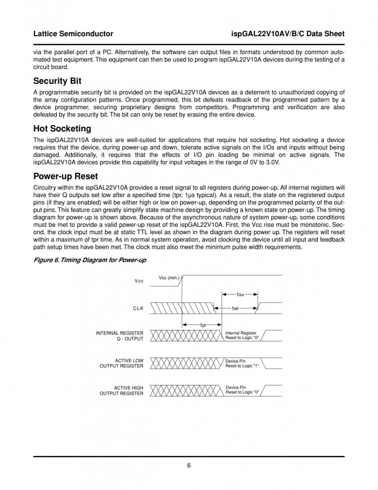 ISPGAL22V10A technical document page 6