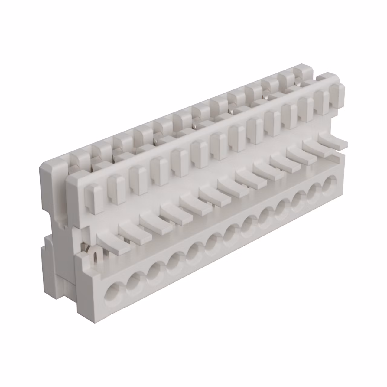 Appli-Mate RAST 2.5 IDT Housing, 2.50mm Pitch, Direct/Indirect, Female, 10 Circuits, All Position Keys Removed, Polarizing Rib Between Circuits 2 and 3