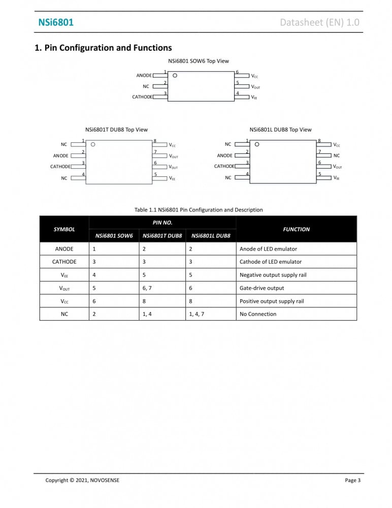 NSI6801TB-DDBR datasheet page 3
