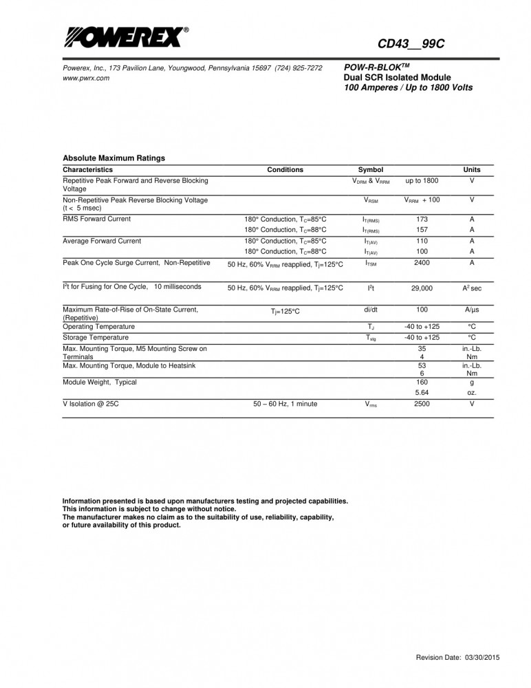 CD431899C datasheet page 2