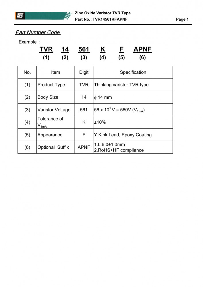TVR14561KFAPNF datasheet page 4