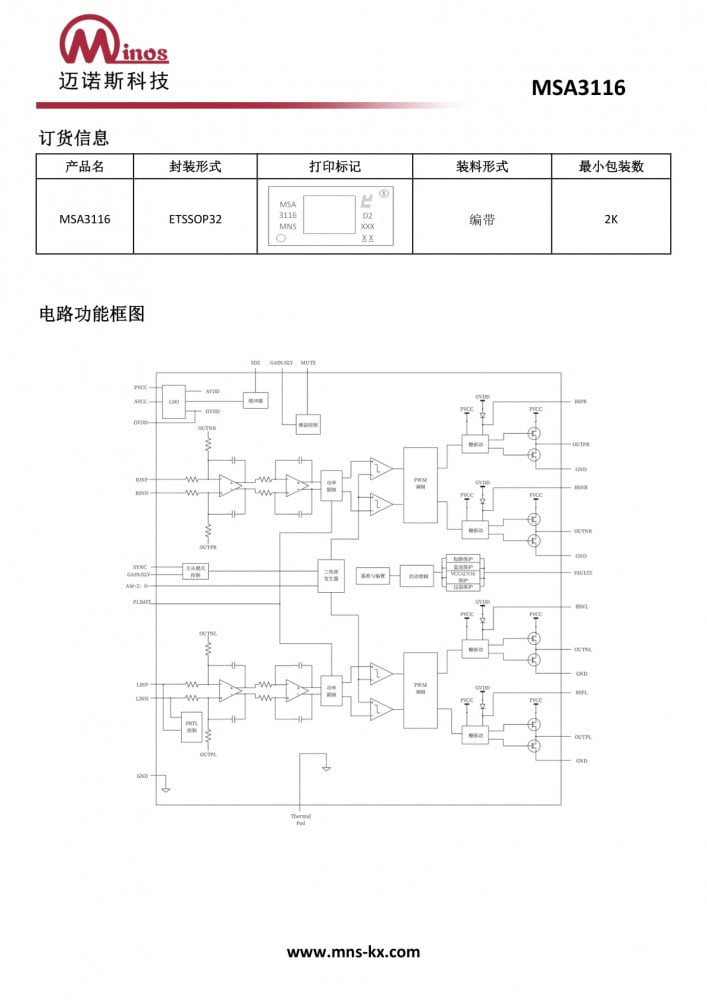 MSA3116D2 datasheet page 3