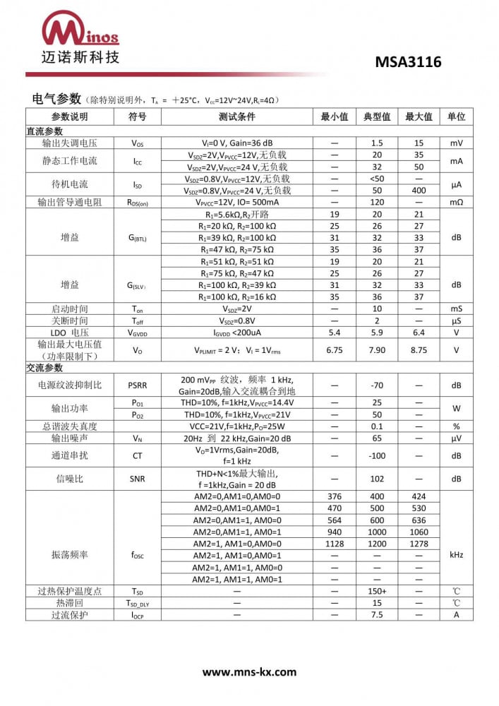 MSA3116D2 datasheet page 5