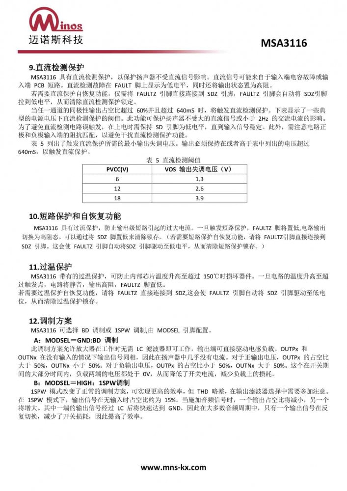 MSA3116D2 datasheet page 9
