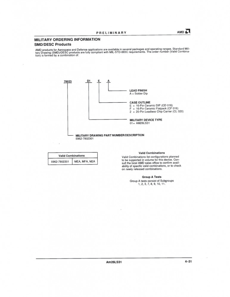 AM26LS31SC technical document page 5