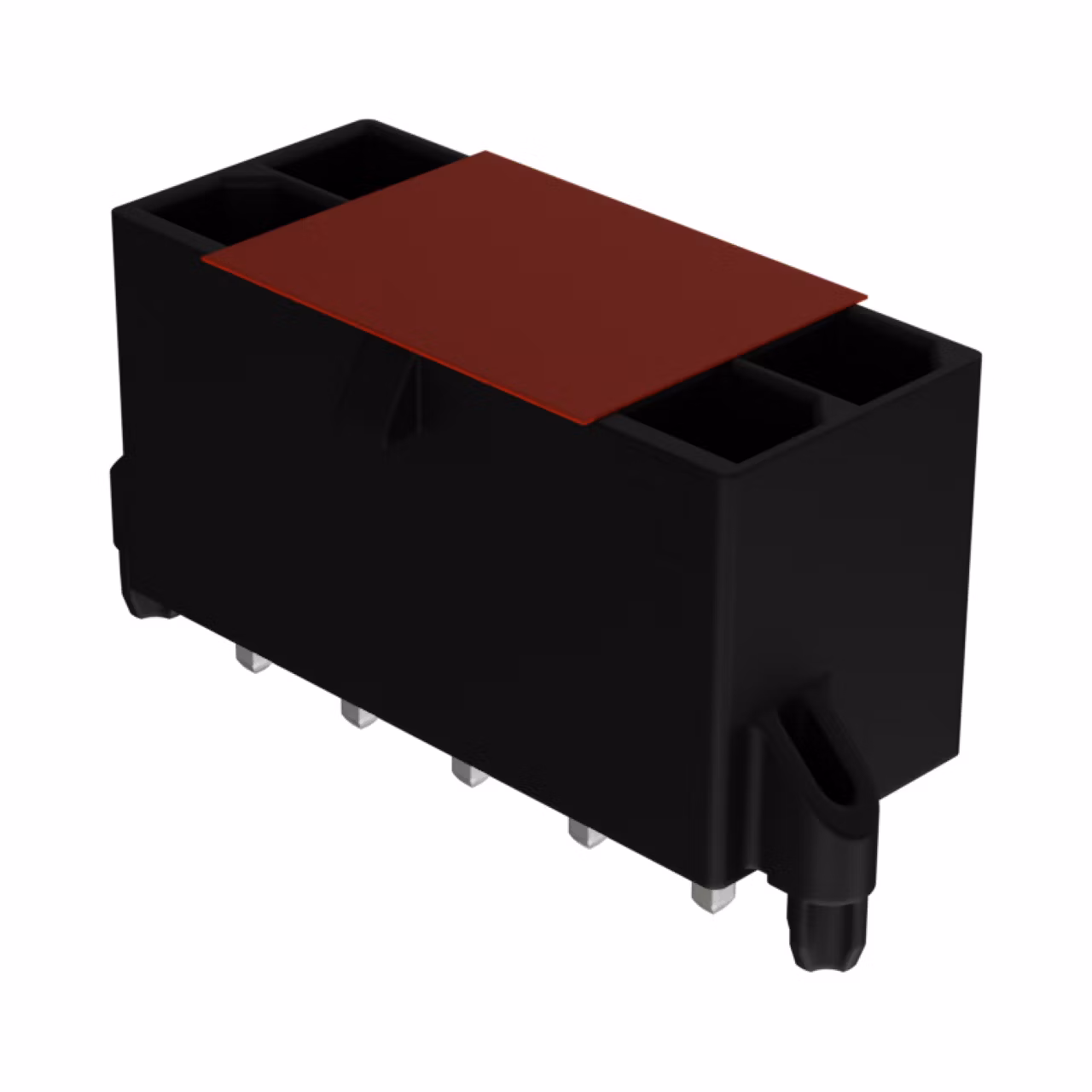 Mega-Fit Vertical Header, 5.70mm Pitch, Through Hole, Dual Row, 10 Circuits, Matte Tin (Sn) Plating, 3.73mm Tail Length, Glow-Wire Capable, Tape and Reel, with Pick-and-Place Tape, Black for sale