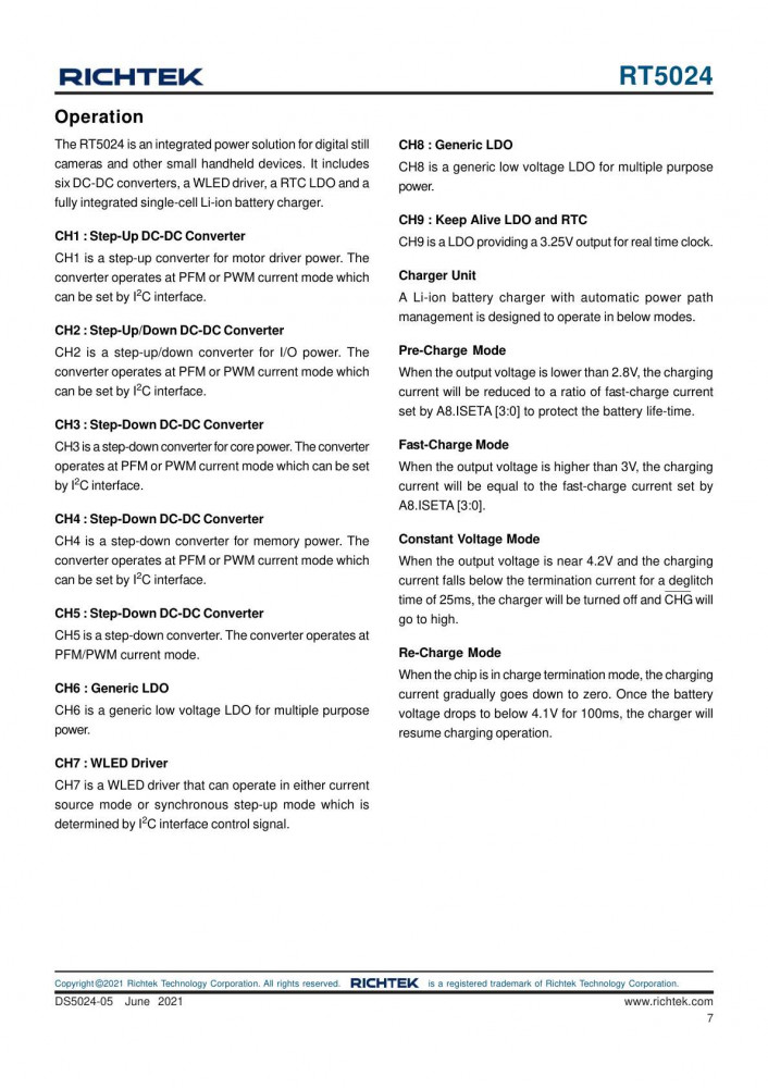 RT5024 technical document page 7