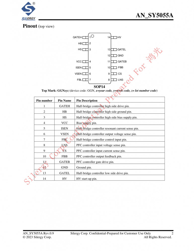 SY5055A datasheet page 2