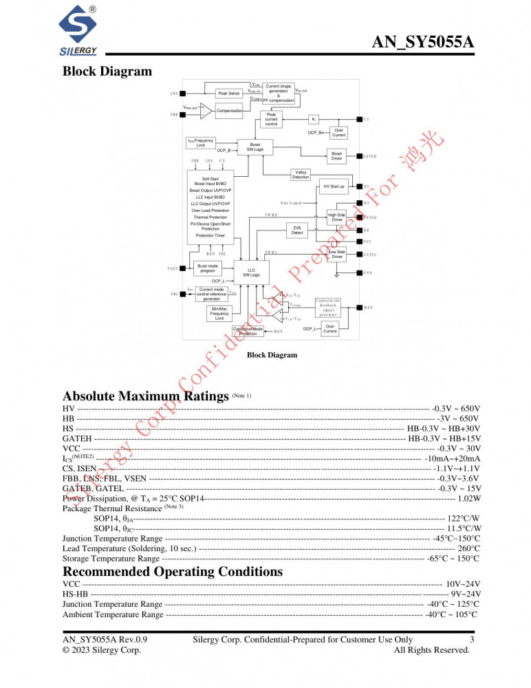 SY5055A datasheet page 3