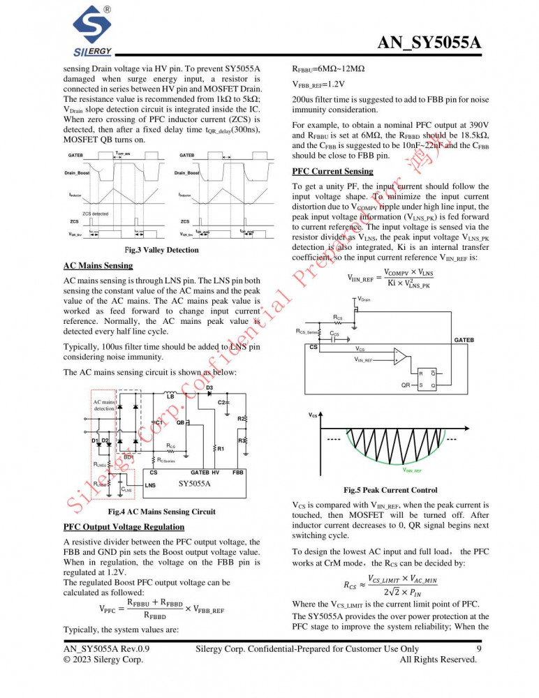 SY5055A datasheet page 9