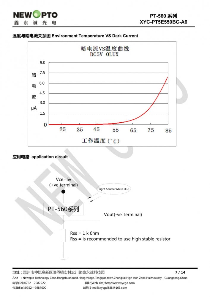 XYC-PT5E550BC-A6 approval specification page 7