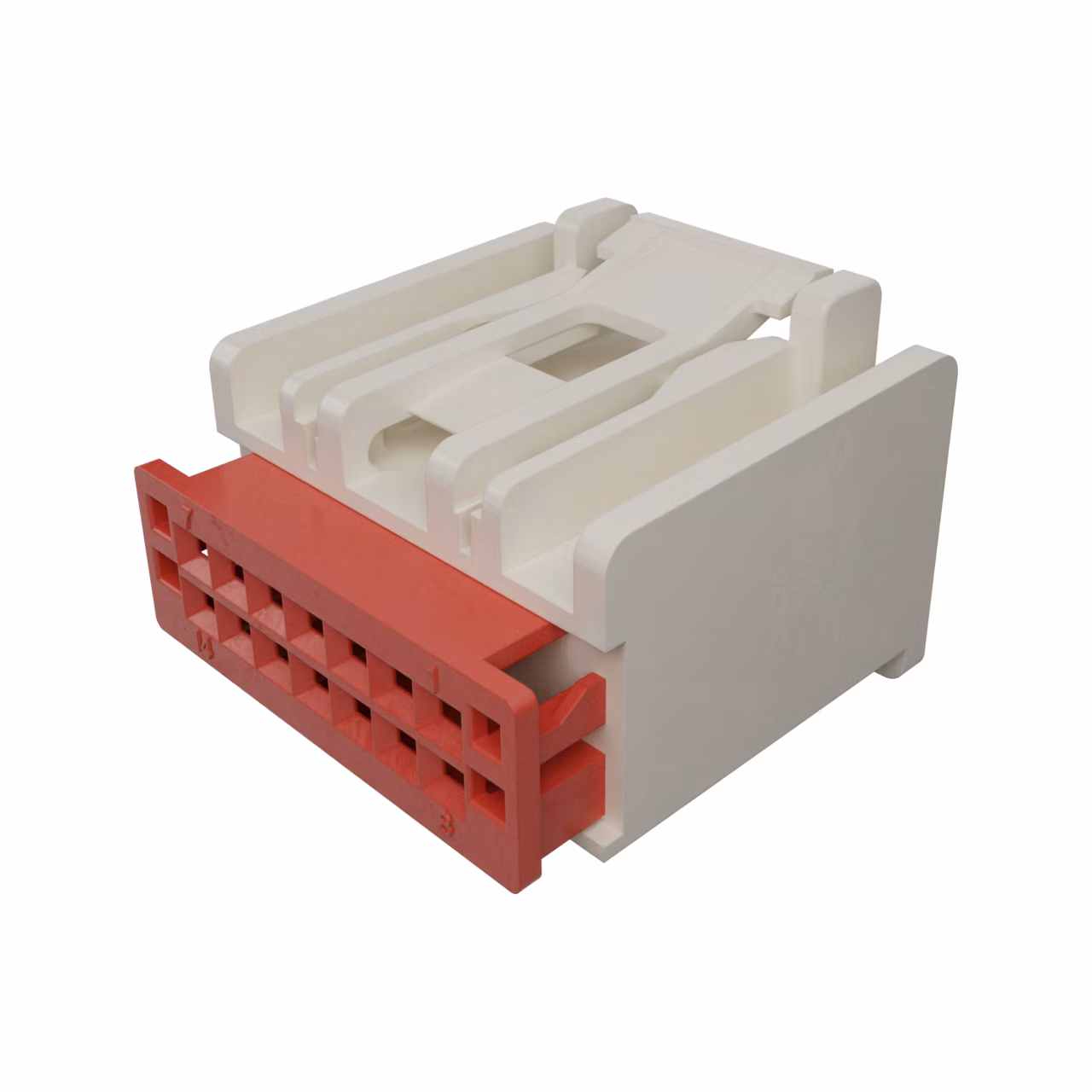 2.54mm Pitch, 0.64mm Width H-DAC 64 High Density Automotive Connectors, Dual Row, Female Harness Assembly, 14 Circuits, Polarization Option 3, Natural for sale