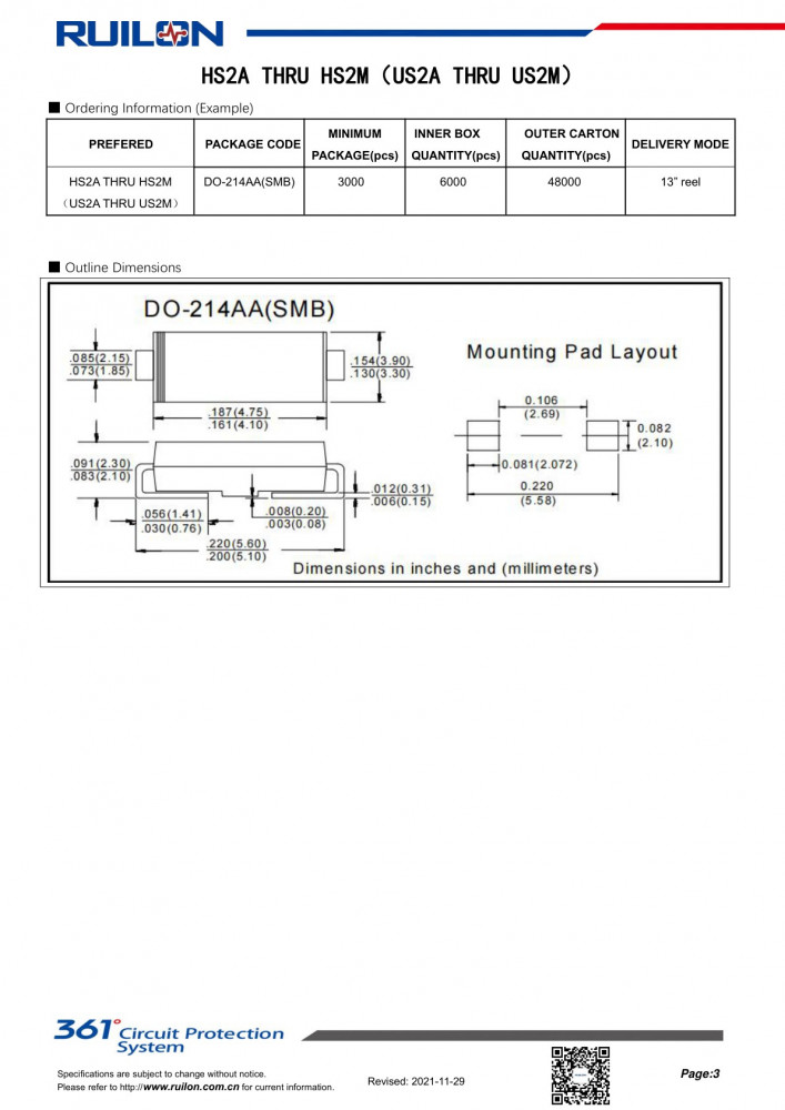 RUILON HS2D datasheet page 3