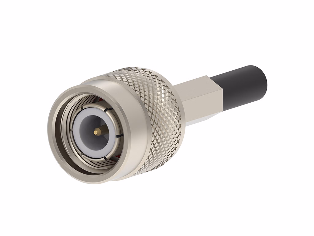 TNC Jack, Straight, PCB Receptacle, Through Hole, Brass Body, Nickel (Ni) Plated, IP68, 50 Ohms