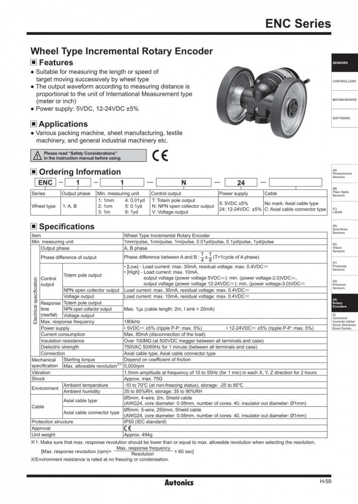 ENC Series technical document page 1