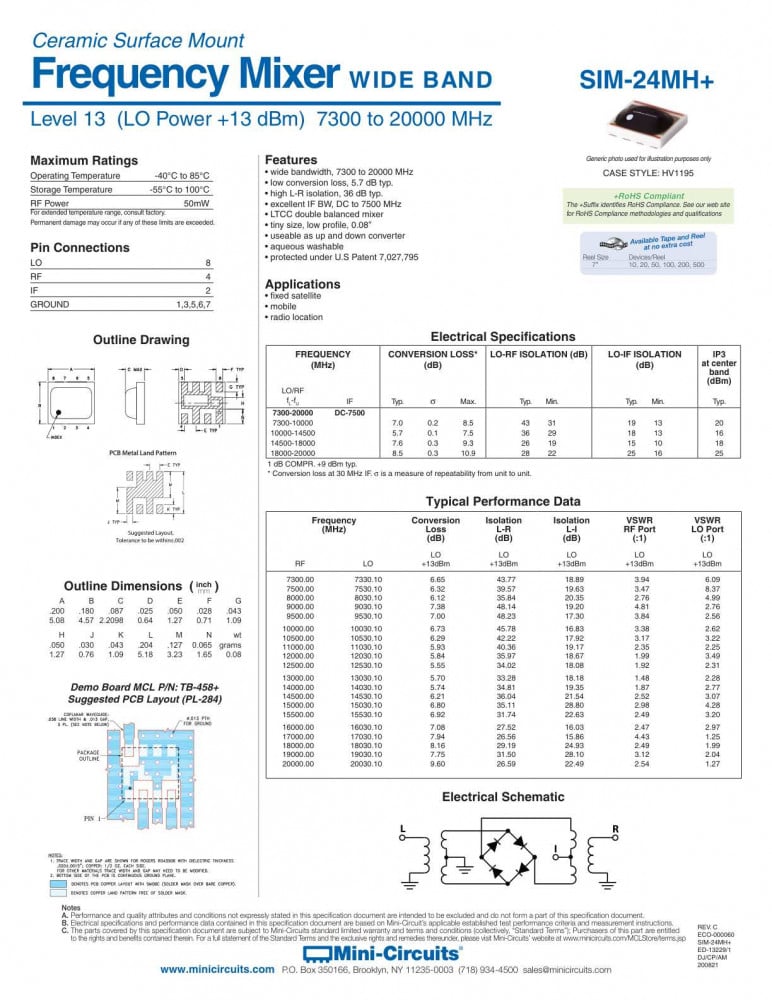 SIM-24MH+ datasheet page 1