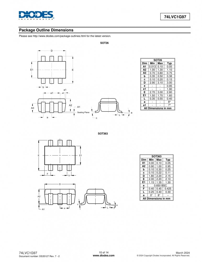 74LVC1G97DW-7 datasheet page 10