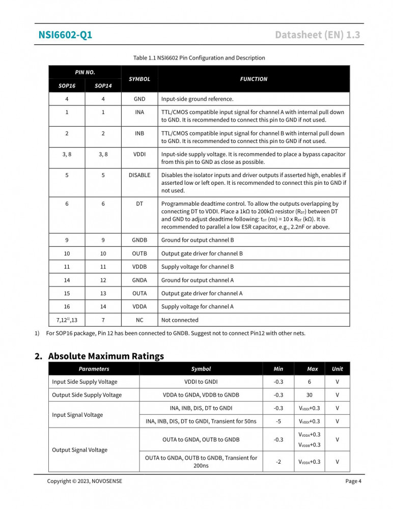 NSi6602B-Q1SPNR datasheet page 4