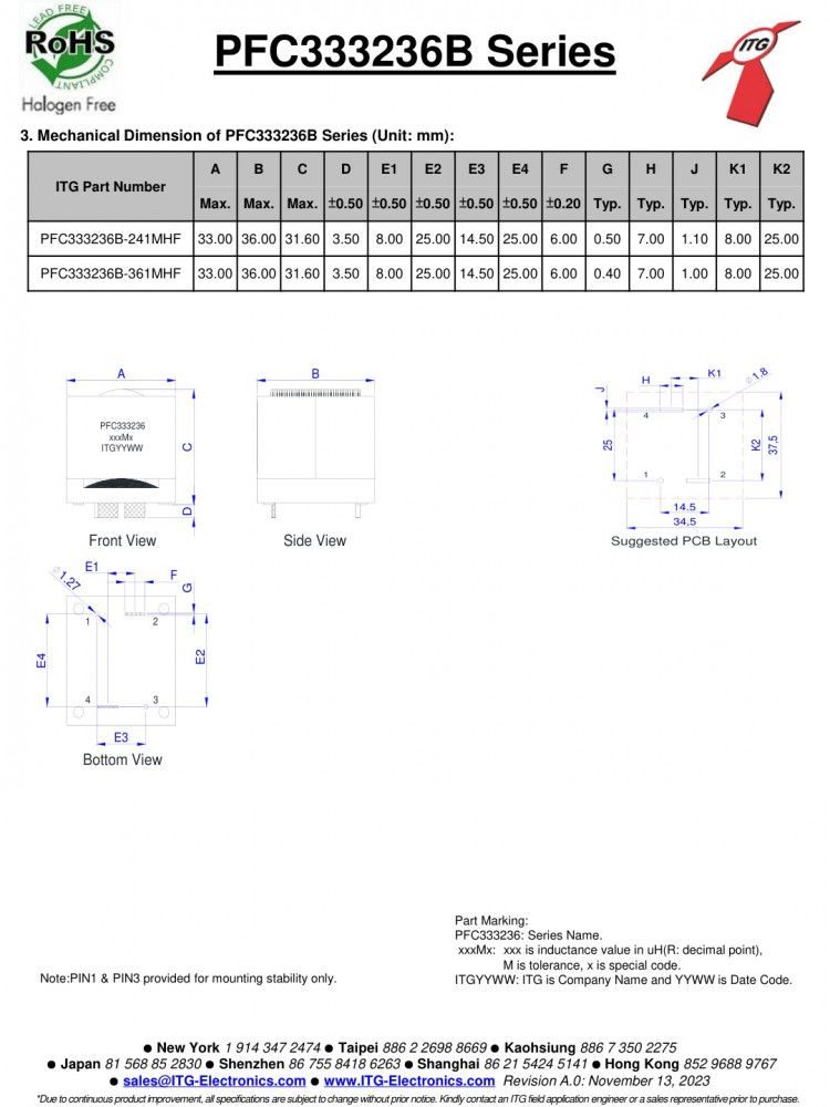 PFC333236B technical document page 2