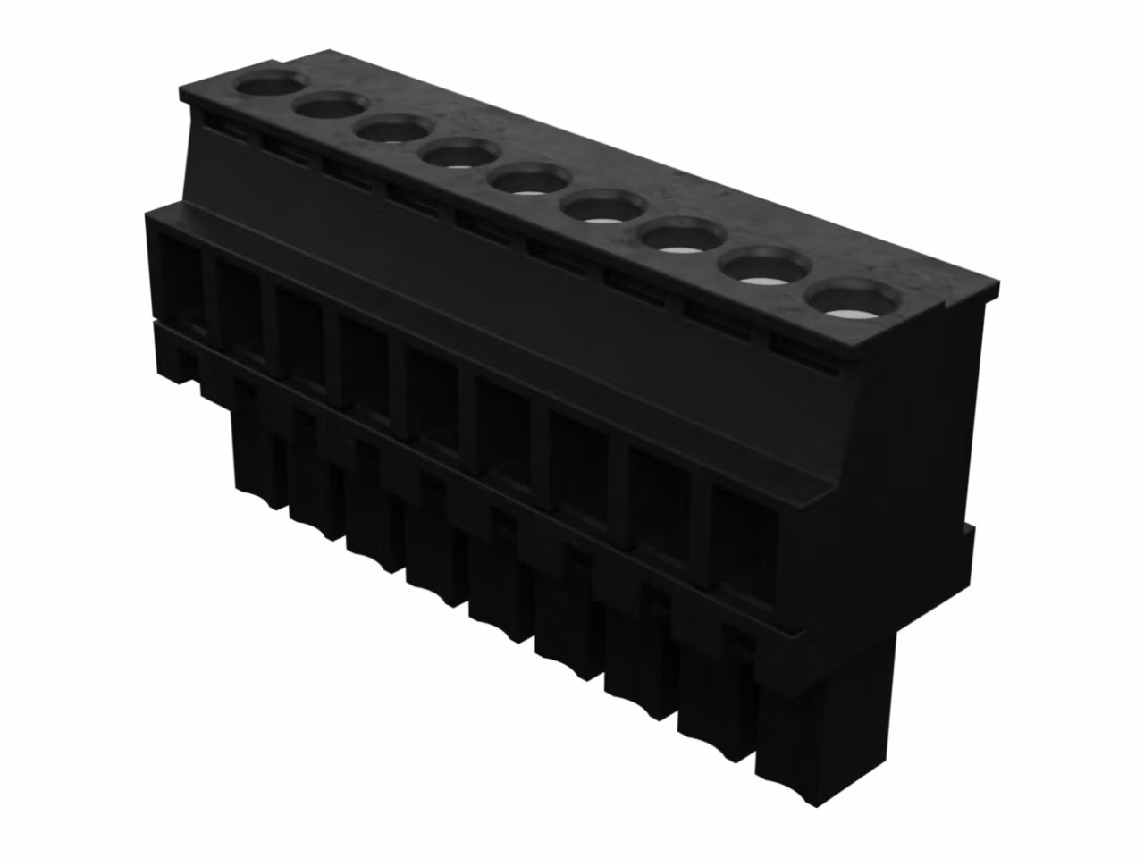 3.81mm Pitch Eurostyle Vertical Plug, with Reverse Imprinting, Rear Wire Entry, Black, 9 Circuits for sale