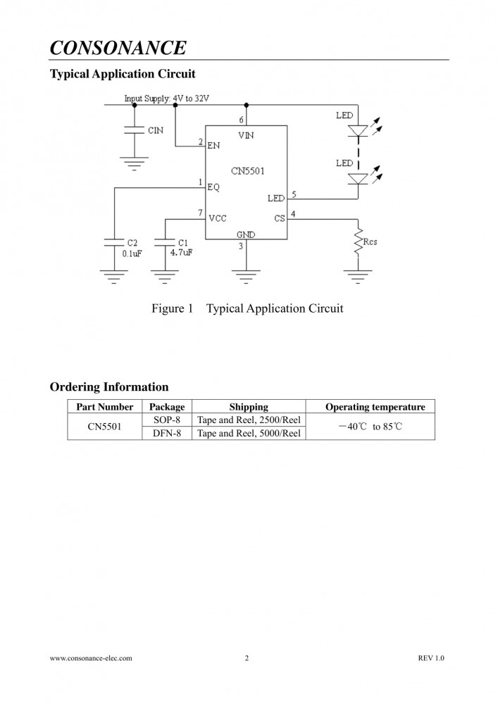 CN5501 datasheet page 2