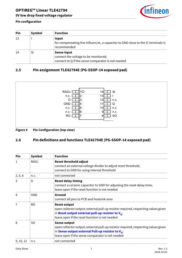 TLE42794GM datasheet page 7