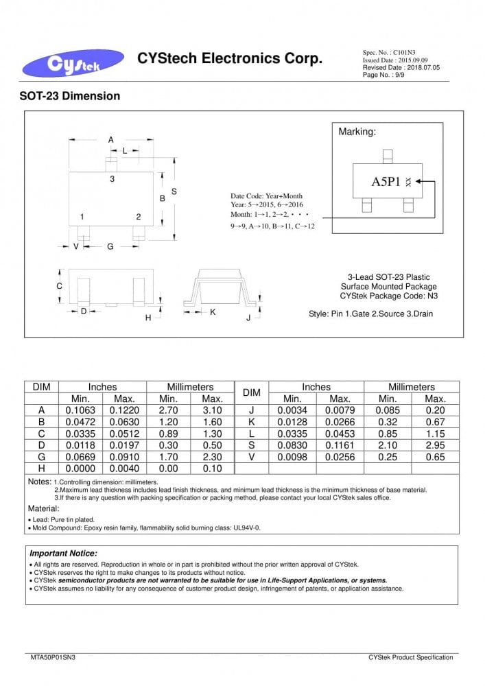 MTA50P01SN3 datasheet page 9