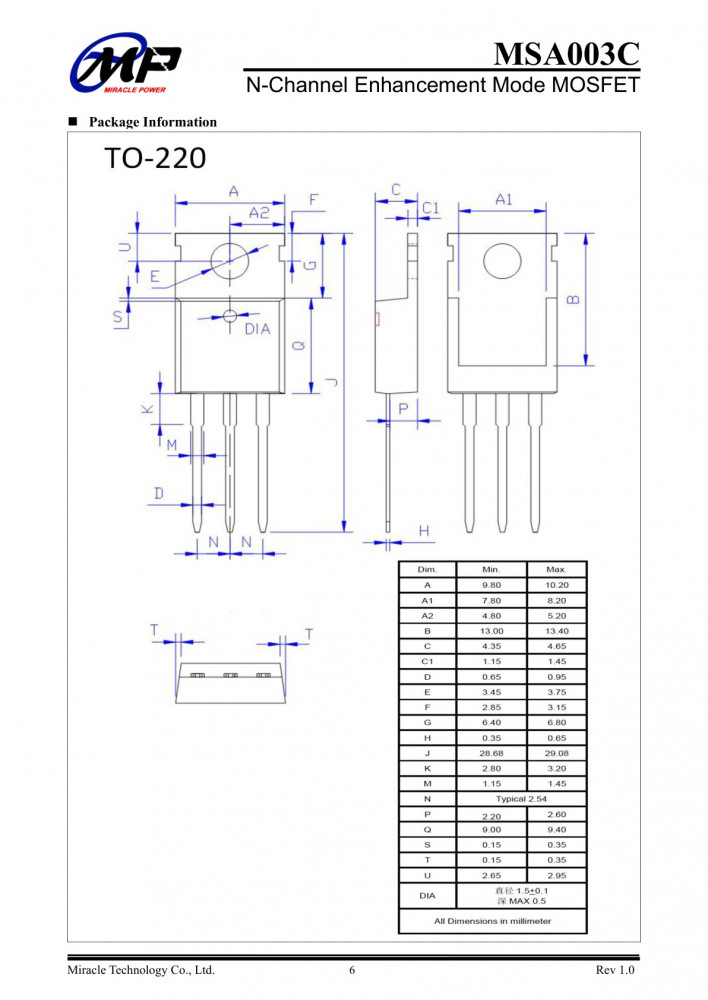 MSA003C datasheet page 6