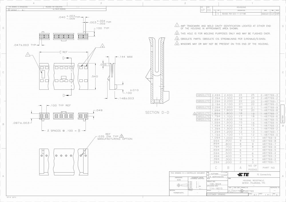TE Connectivity 1-487769-1 technical document preview