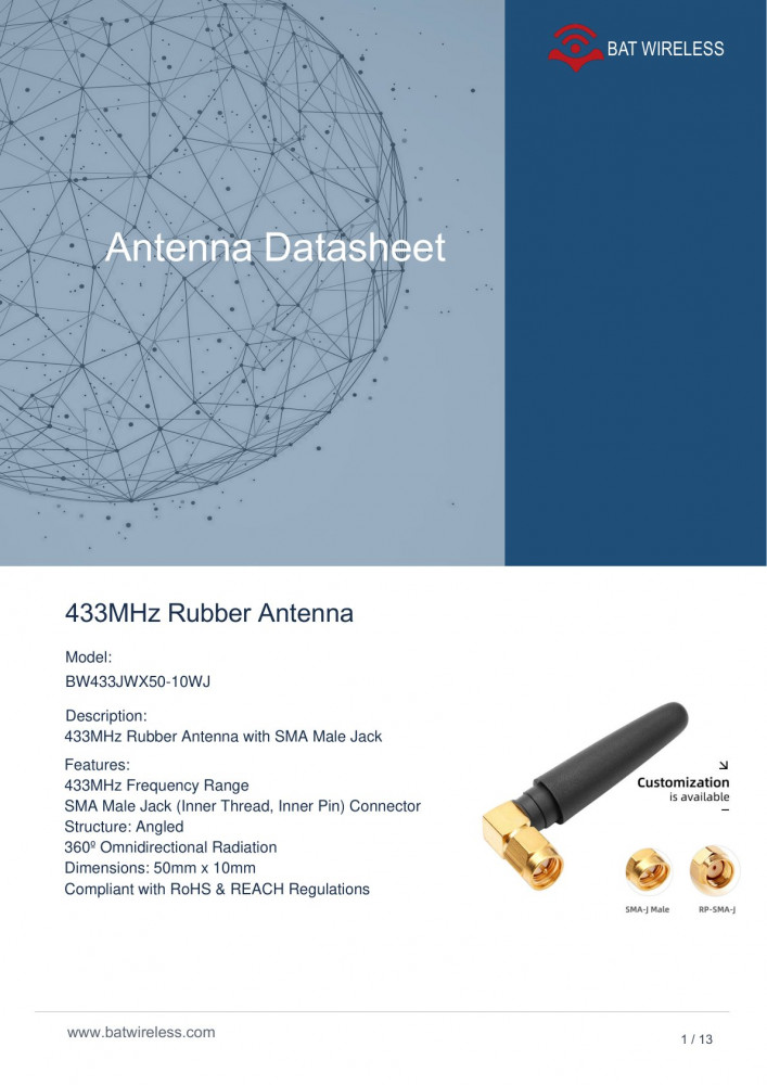 BW433JWX50-10WJ datasheet page 1